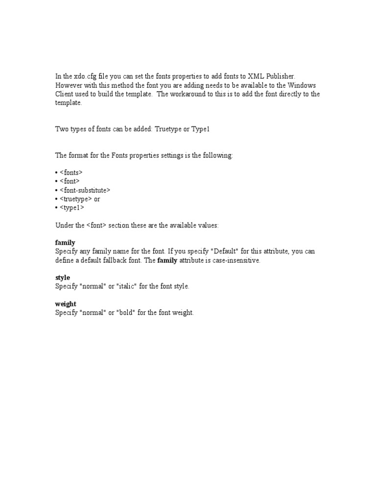 How To Add Fonts To Xdo File | PDF | Typefaces | Printing