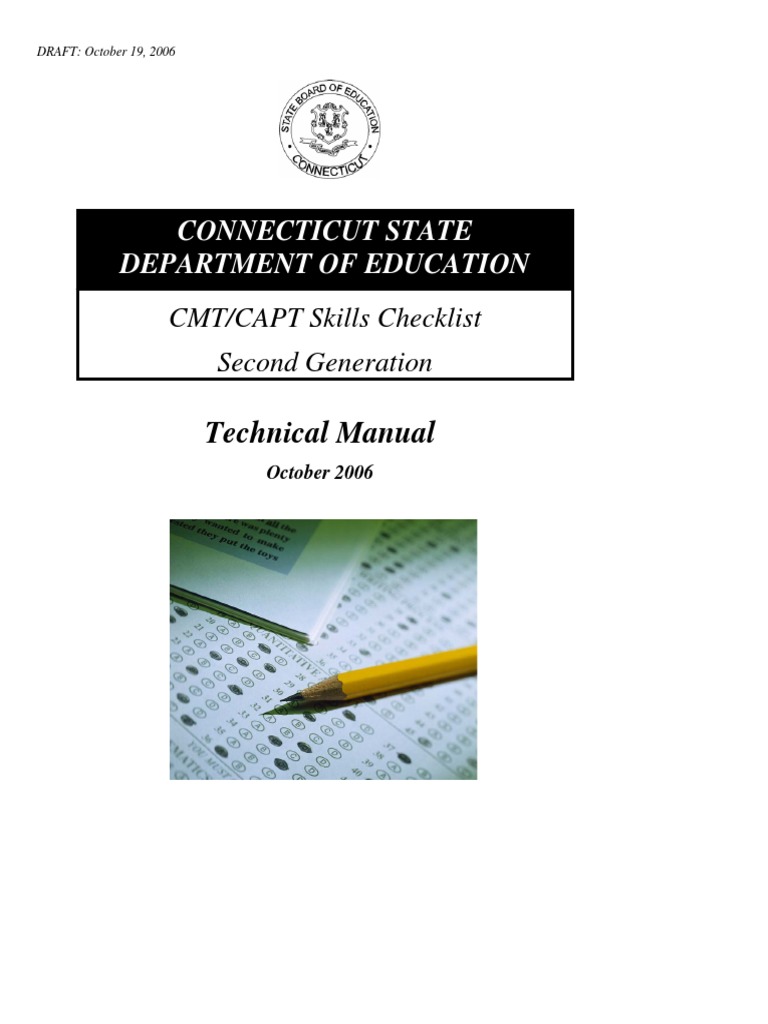 CMT - CAPT Skills Checklist | PDF | No Child Left Behind Act ...