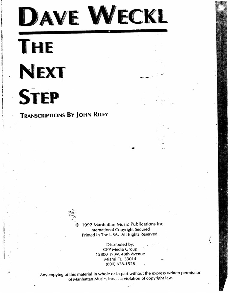 Dave Weckl - The Next Step | PDF