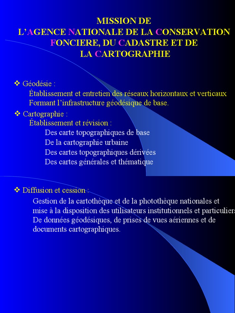 Présentation ANCFCC | PDF | Géodésie | Topographie