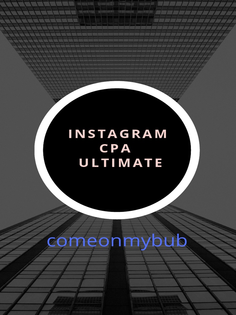 Instagram Cpa Ultimate | PDF | Hashtag | Mass Media