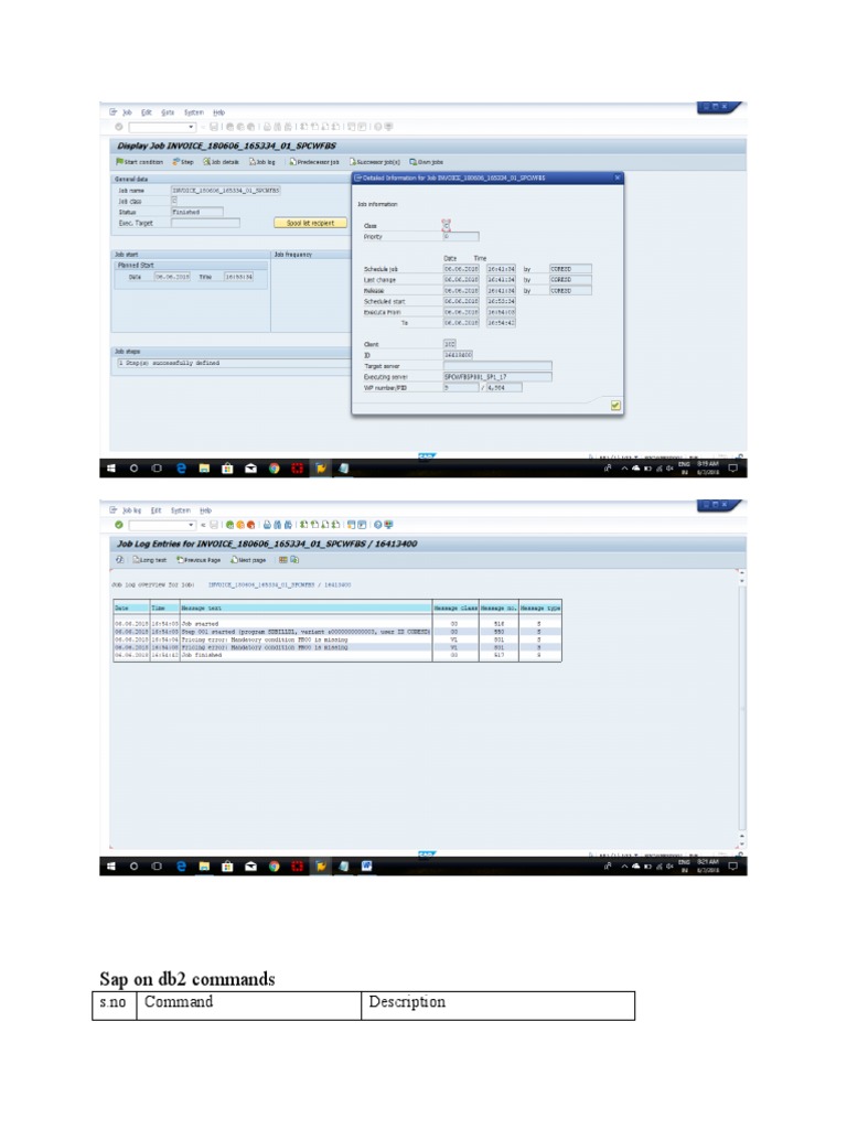 Sap On db2 Commands: S.no Command Description | PDF | Databases | Backup Sap On db2 Commands: S.no Command Description | PDF | Databases | Backup
