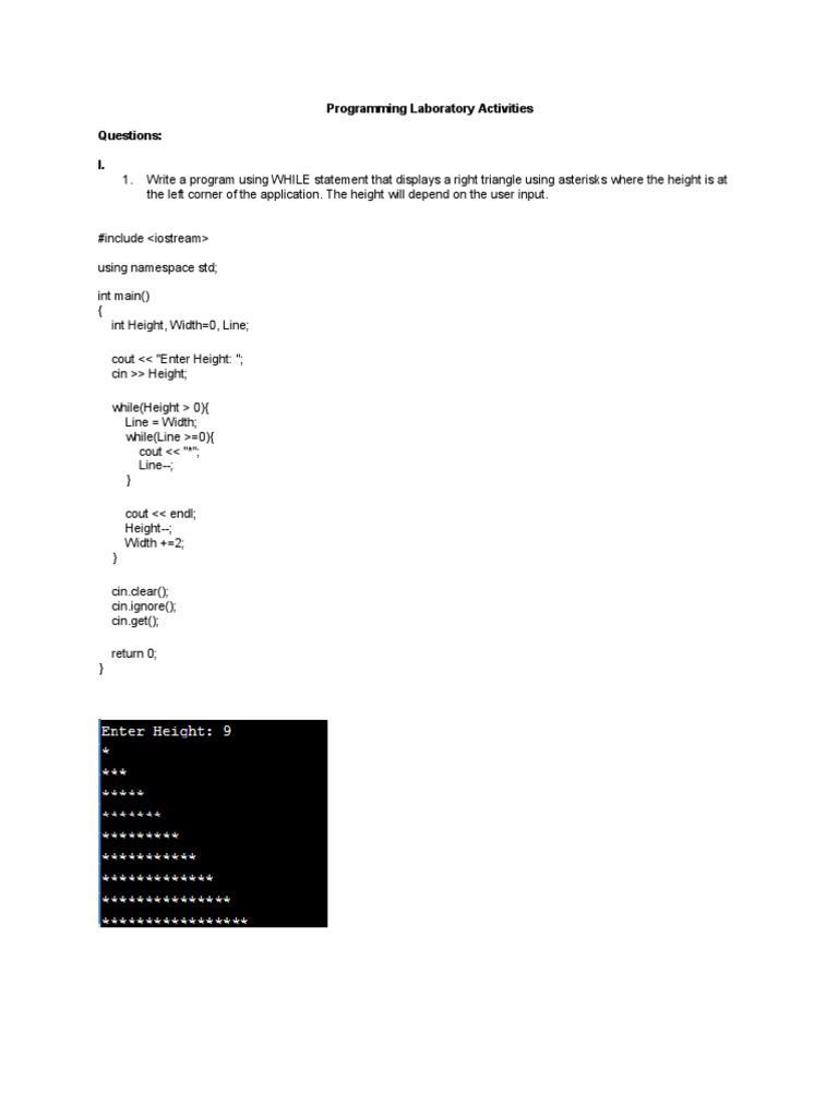 Programming Laboratory Activities: A Collection of C++ Exercises ... Programming Laboratory Activities: A Collection of C++ Exercises ...