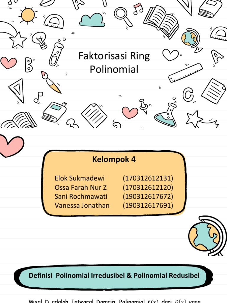 Kelompok 3 Faktorisasi Ring Polinomial | PDF