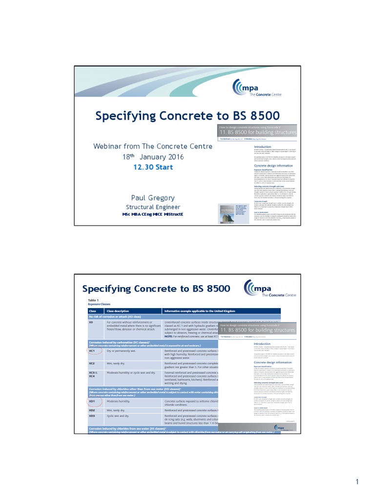 Specifying Concrete per BS 8500 Standards | PDF | Concrete ...