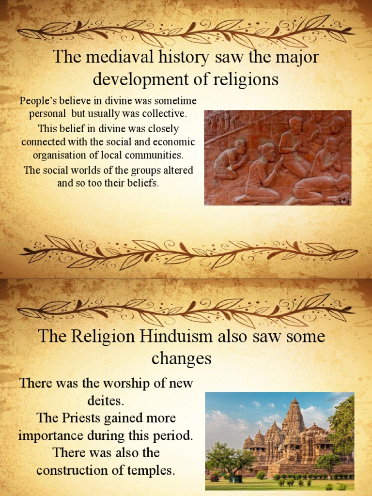 The Mediaval History Saw The Major Development of Religions | PDF ...
