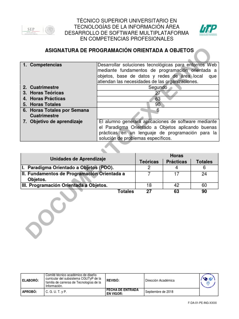 Programación Orientada A Objetos Descargar Gratis Pdf Objeto Informática Programación