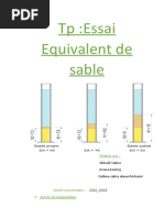 TP Equivalent de Sable | PDF