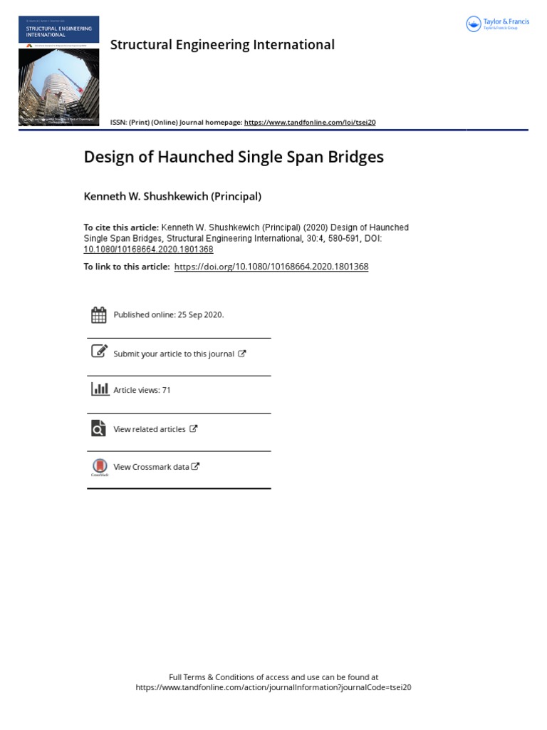 Design of Haunched Single Span Bridges | PDF | Prestressed Concrete ...