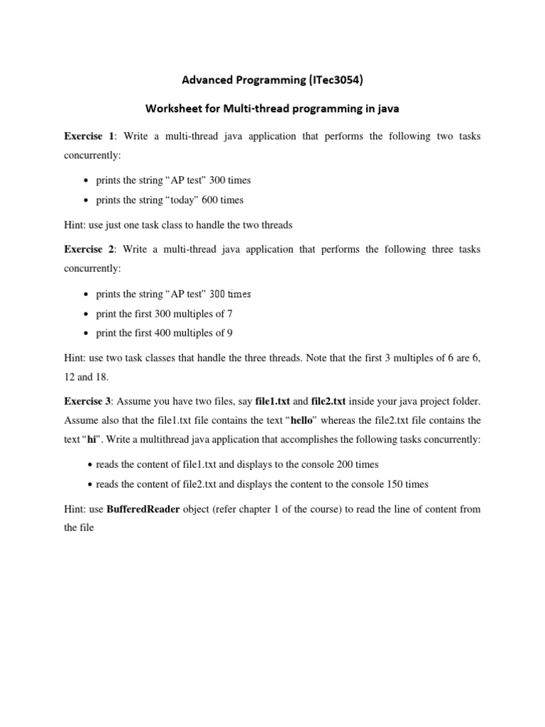 Sample Exercises For The Lab Exam | PDF | Computers