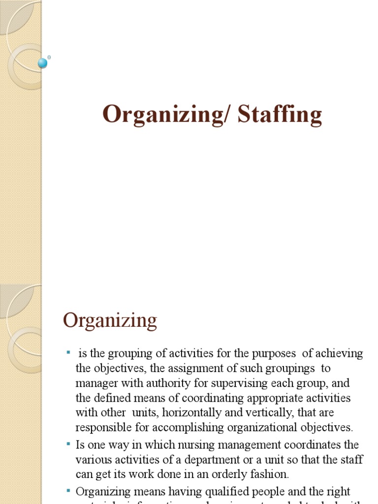 Organizing+ Staffing+ Patient Classification System | PDF | Nursing ...