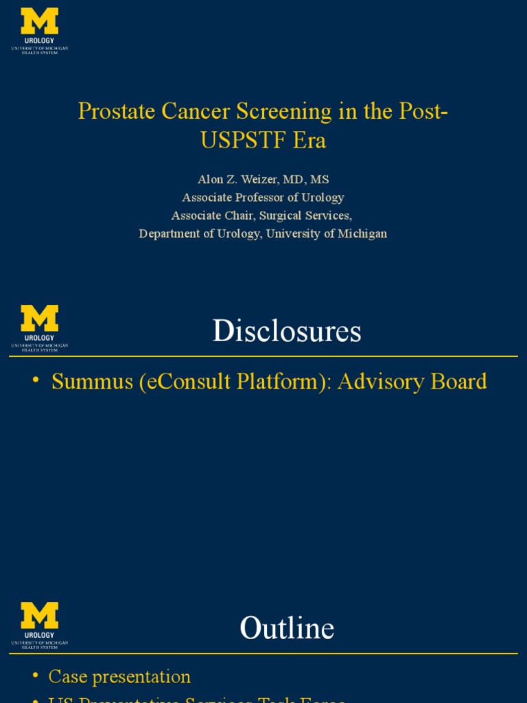 Mon 8-00 Prostate Cancer Screening in The Post-USPSTF Era - 0 | PDF ...
