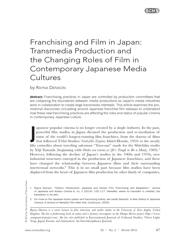 Franchising and Film in Japan | Download Free PDF | Intertextuality | Anime