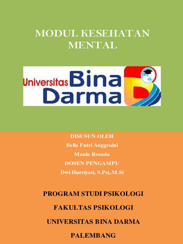 Modul Kesehatan Mental | PDF | Karier & Perkembangan | Pengembangan Diri
