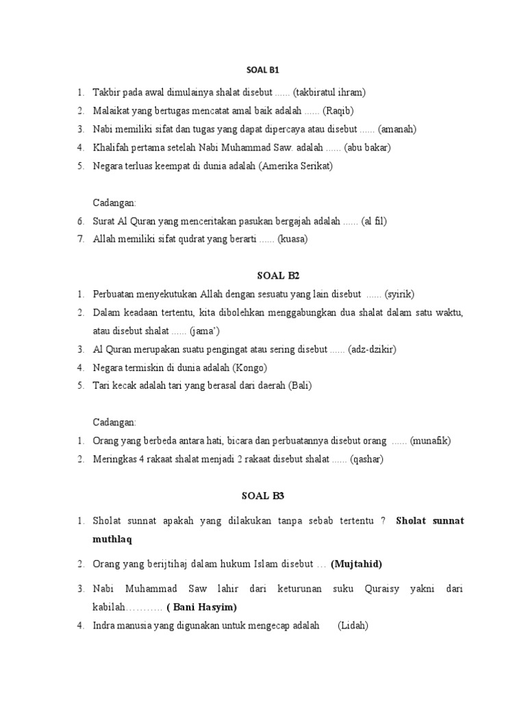Soal B1 | PDF
