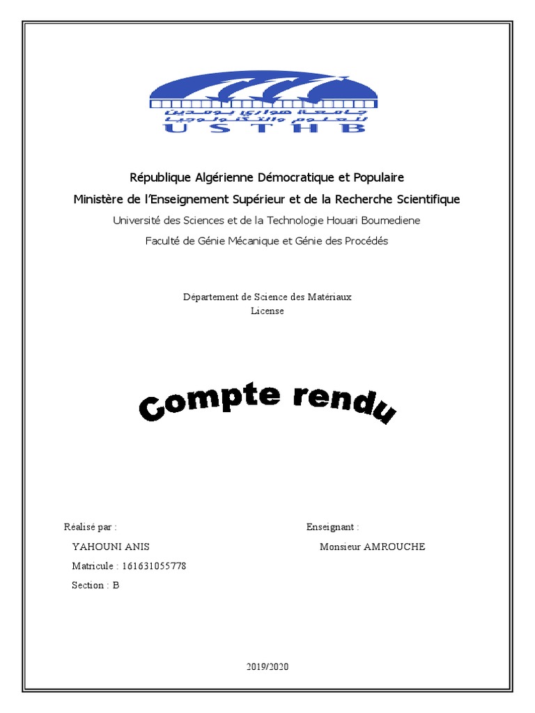 Compte Rendu TP Poly | Descargar gratis PDF | Thermoplastique | Polymère