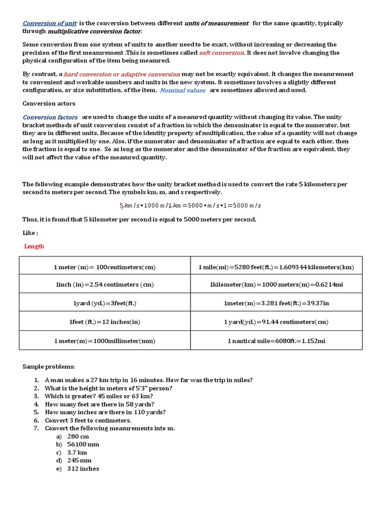 Convertion of Units Output | PDF | Metrology | International System Of ...