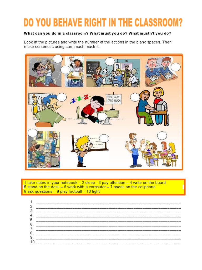 Classroom Behavior Worksheet | PDF