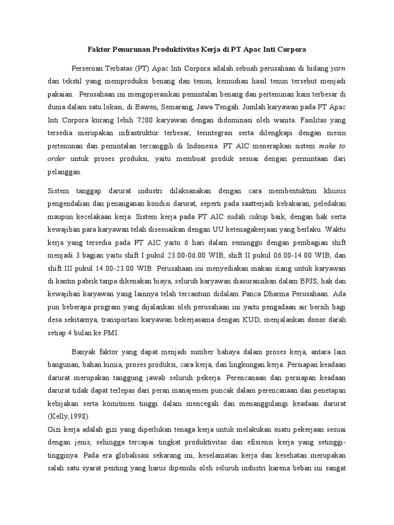 Contoh Masalah Gizi Tenaga Kerja Di Institusi | PDF