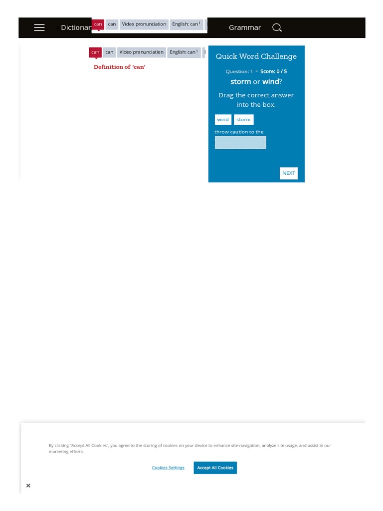 Can Definition and Meaning Collins English Dicti | PDF | English ...