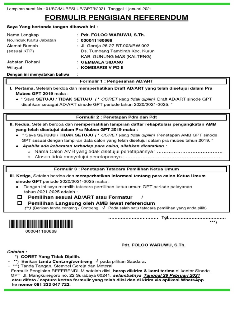 Pdt. Foloo Waruwu, S.th. | PDF | Pengelolaan Keuangan & Uang