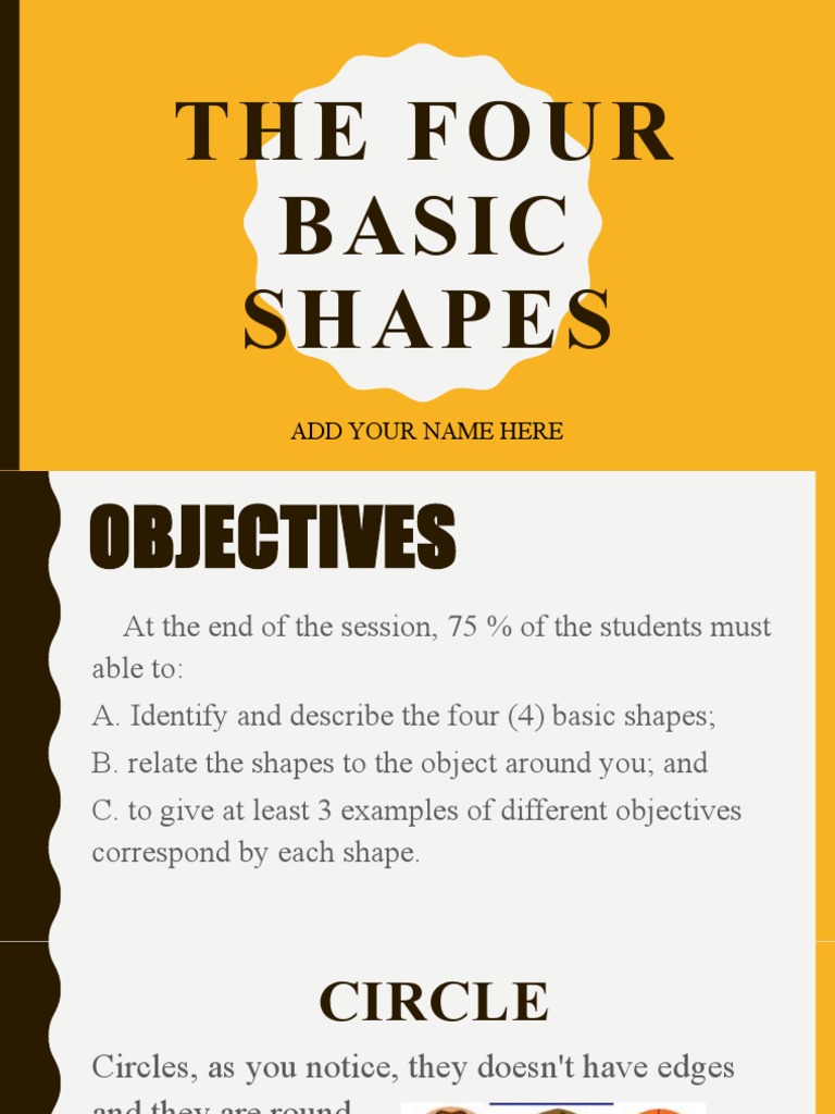 The Four Basic Shapes: Add Your Name Here | PDF