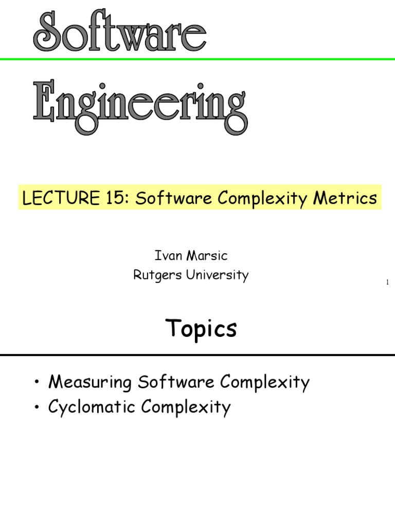 Software Complexity Metrics Guide | PDF | Complexity | Computer Science