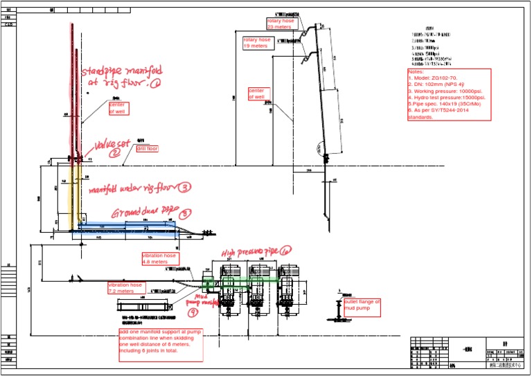Drilling Fluid Manifold - Illustrated Drawing | PDF