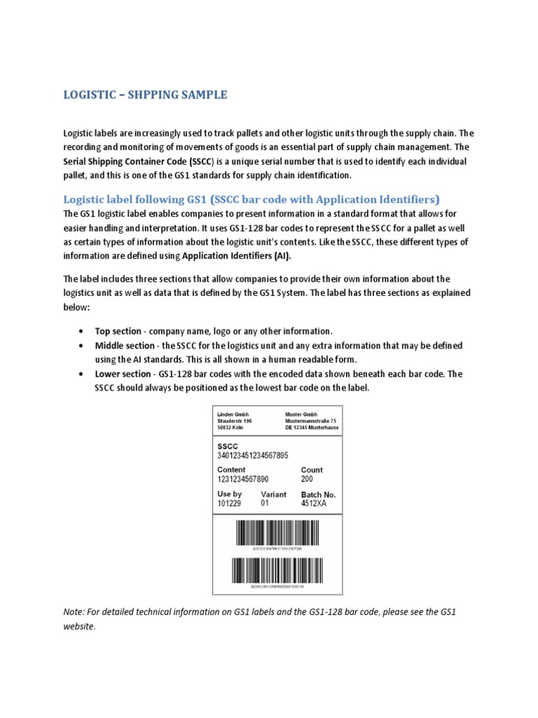 Logistic Shipping Sample | PDF