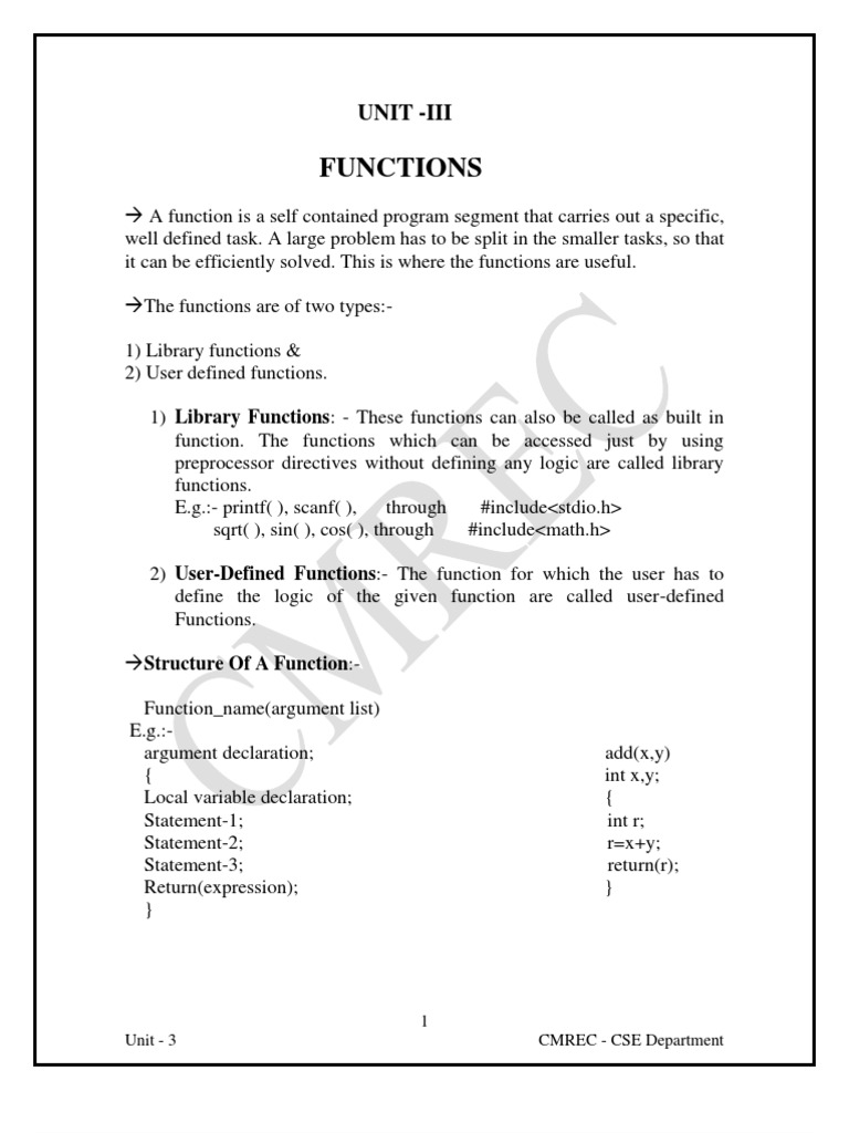 Unit 3 CPDS | PDF | Variable (Computer Science) | Array Data Structure Unit 3 CPDS | PDF | Variable (Computer Science) | Array Data Structure