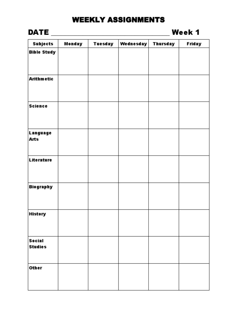 Weekly Assignments DATE Week 1 PDF Science