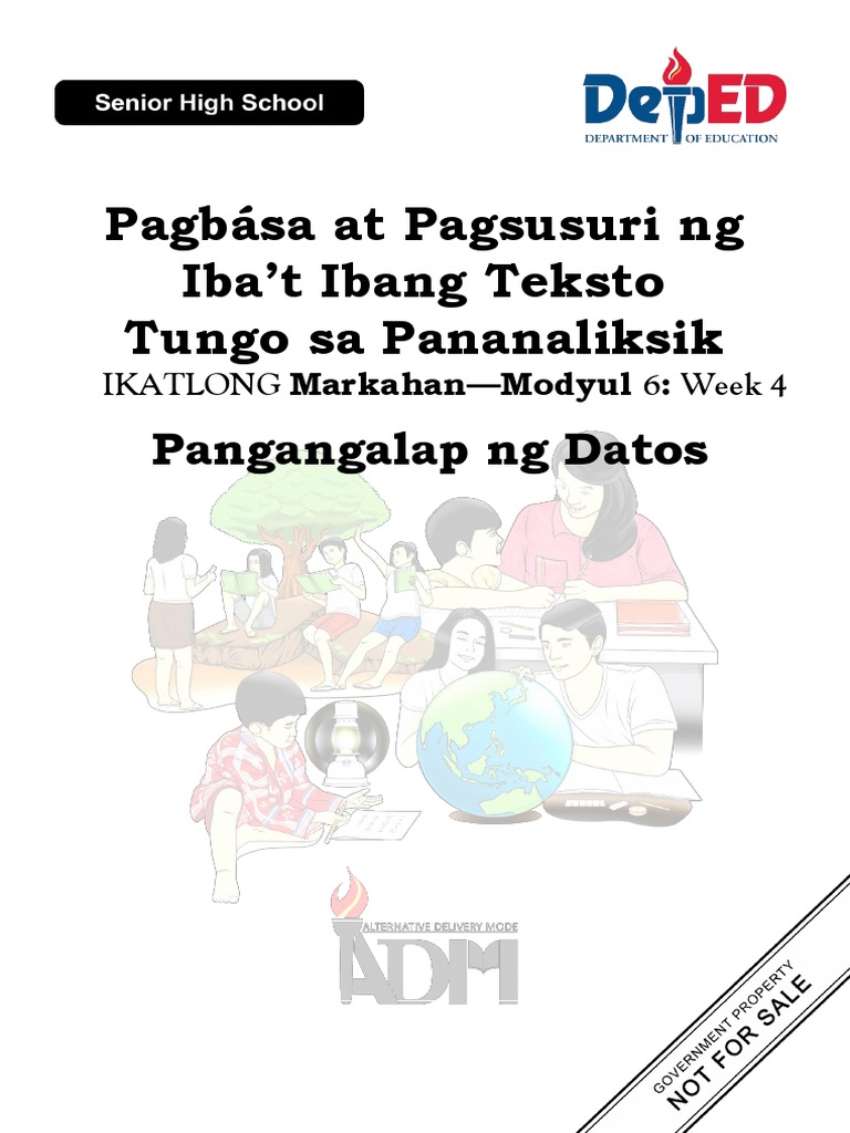 Module 6 Week 4 Pagbasa at Pagsusuri Sa Ibat Ibang Teksto Tungo Sa Pananaliksik | PDF