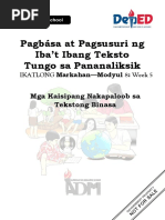 Pagbasa at Pagsusuri - Module 3 | PDF