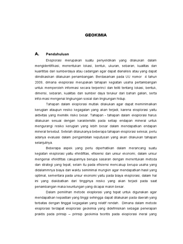 Eksplorasi Geokimia | PDF