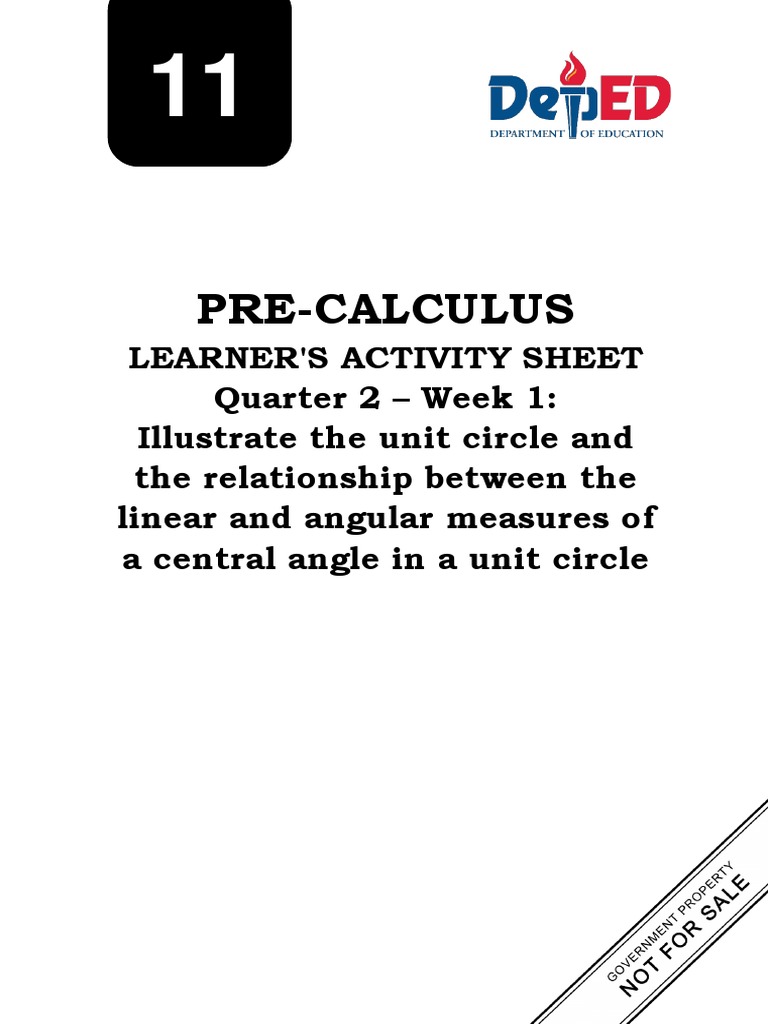 LAS G11 Q2 Week1 Pre-Calculus | PDF | Angle | Space