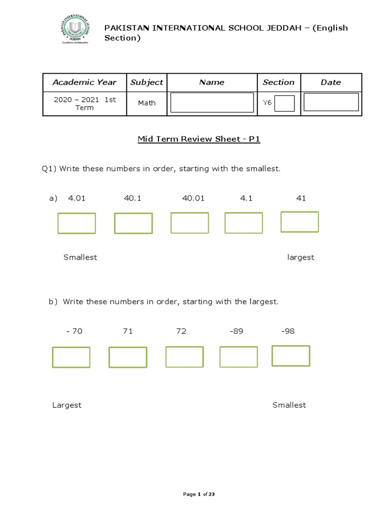 Math P1-P2 Merged | PDF | Numbers | Elementary Mathematics