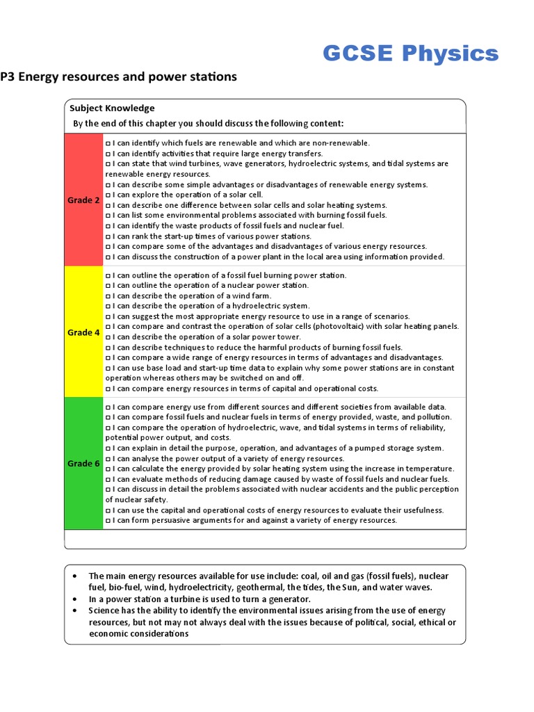 Physics Ch3 Energy Resources New | PDF | World Energy Resources ...