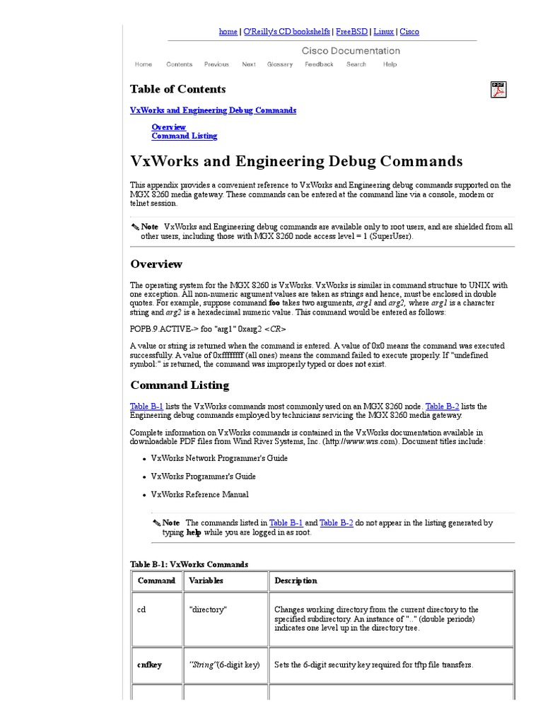 VxWorks and Engineering Debug Commands | PDF | System Software | Information Age