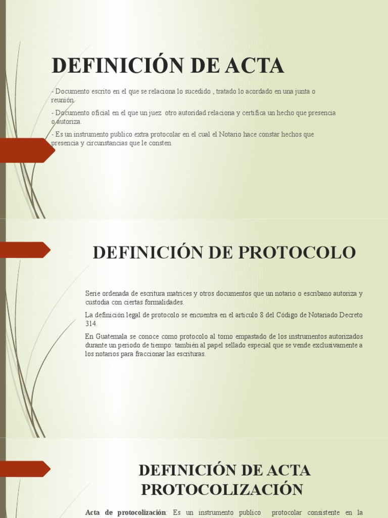 Definición de Acta | PDF