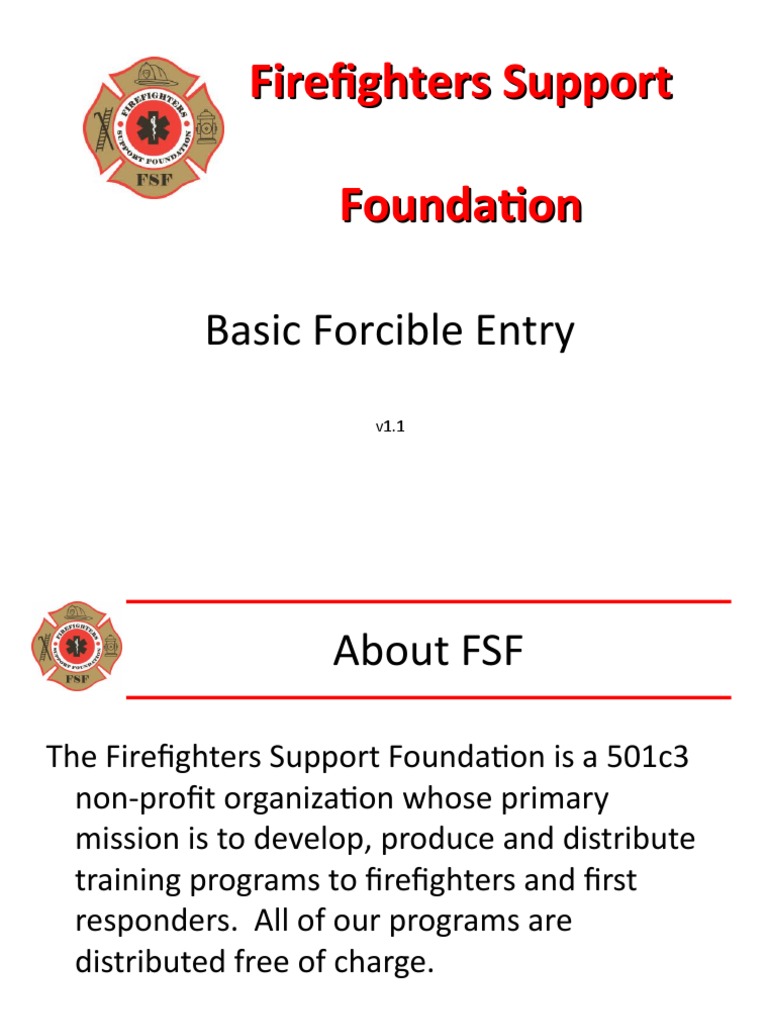 FSF Forcible Entry | PDF | Door | Lever