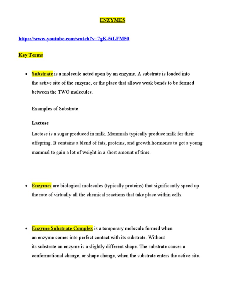 Enzyme Review | Download Free PDF | Active Site | Enzyme