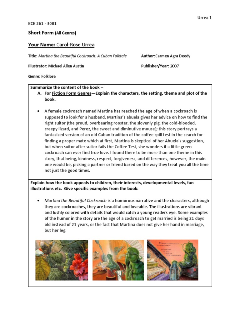 Martina the Beautiful Cockroach Summary | PDF | General Fiction