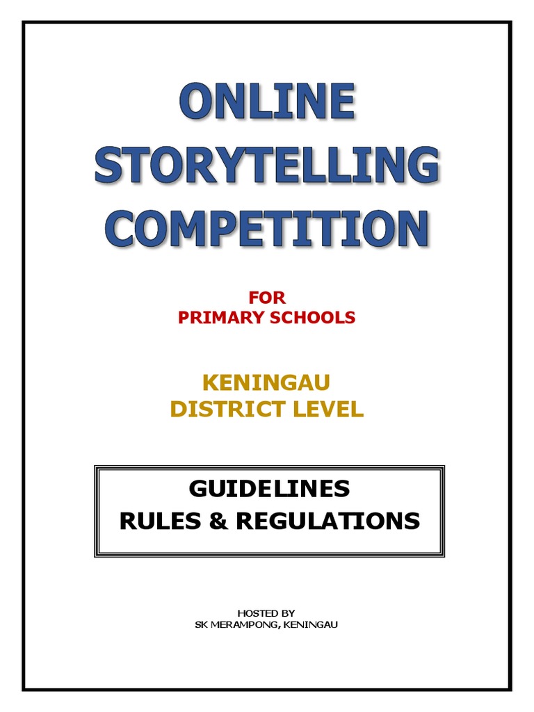 Online Storytelling Rules and Guidelines District Level 2021 | PDF ...