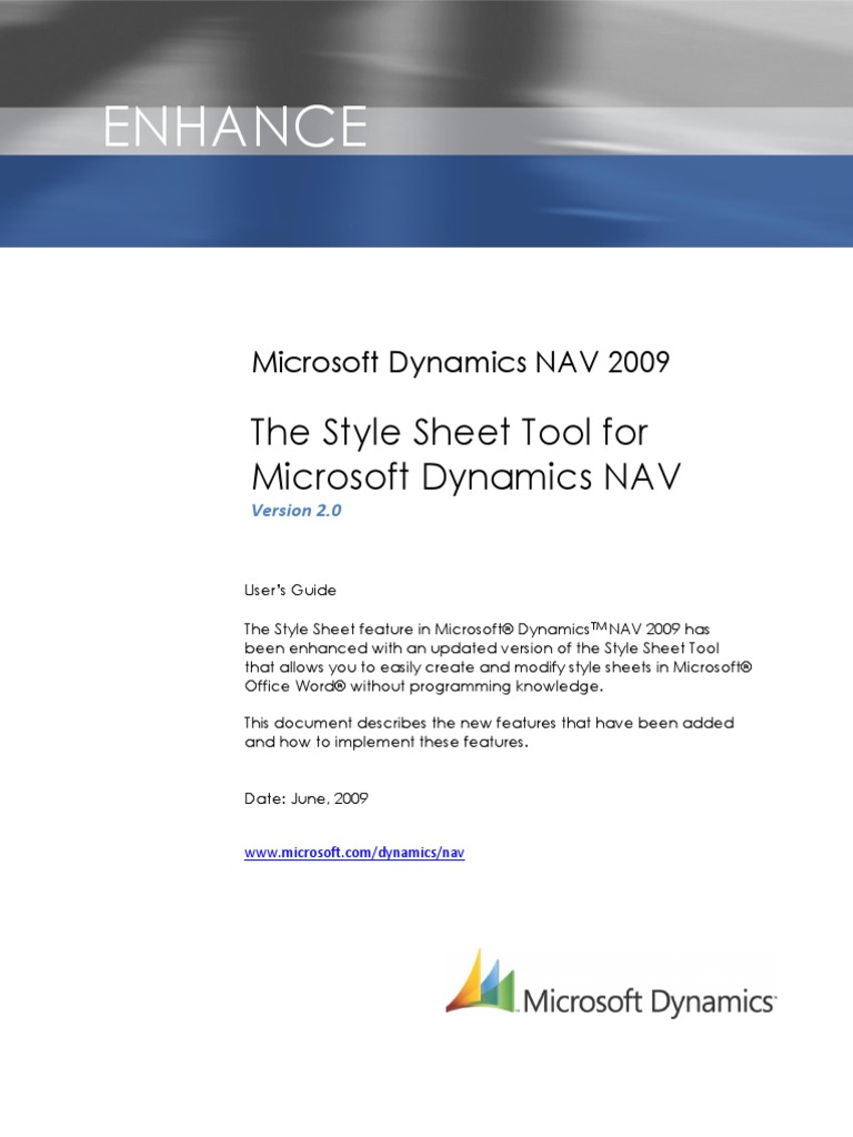 Changes To The Microsoft Dynamics NAV Style Sheet Tool Version 2.0 ...