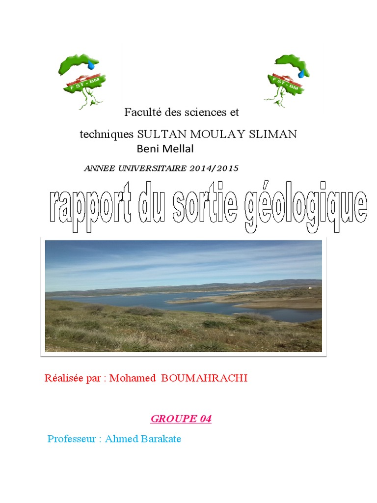 Rapport de sortie géologique 2015 | PDF | Faille (Géologie) | Géologie ...