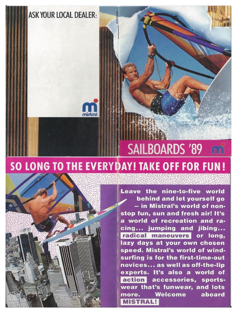 Mistral 1989 Windsurfing Brochure | PDF