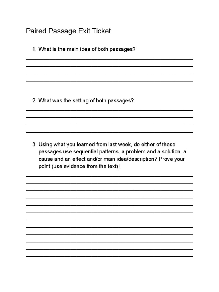 Paired Passage Questions | PDF