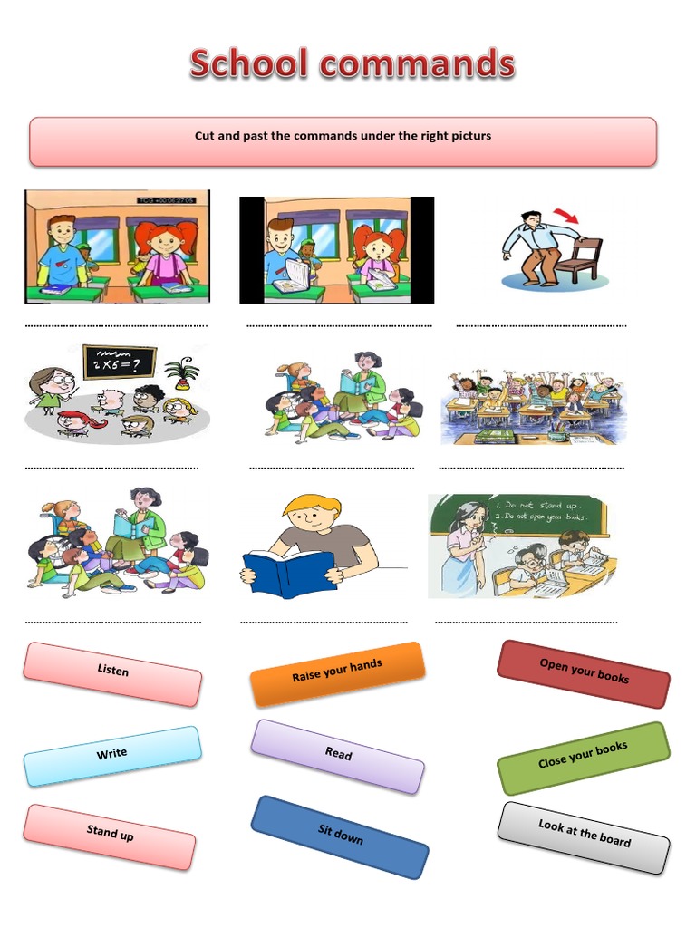 School Commands Activities Promoting Classroom Dynamics Group Form ...