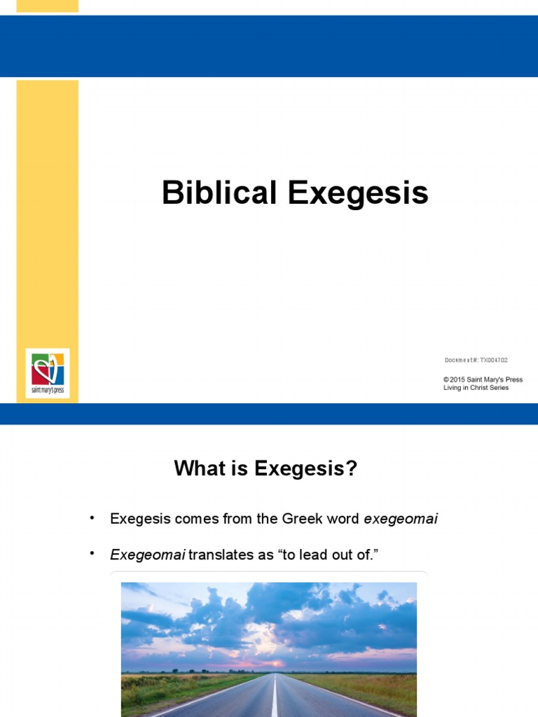 Biblical Exegesis: Document #: TX004702 | PDF | Exegesis | Communication