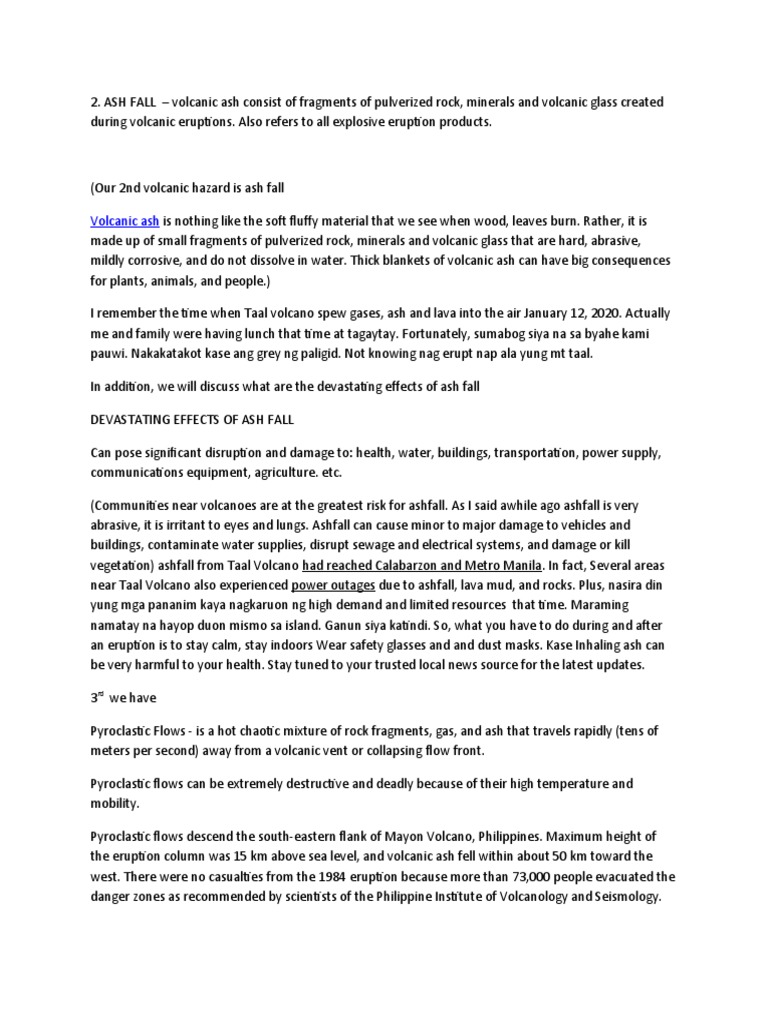 The Devastating Effects of Ash Fall: A Case Study of the 2020 Taal ...